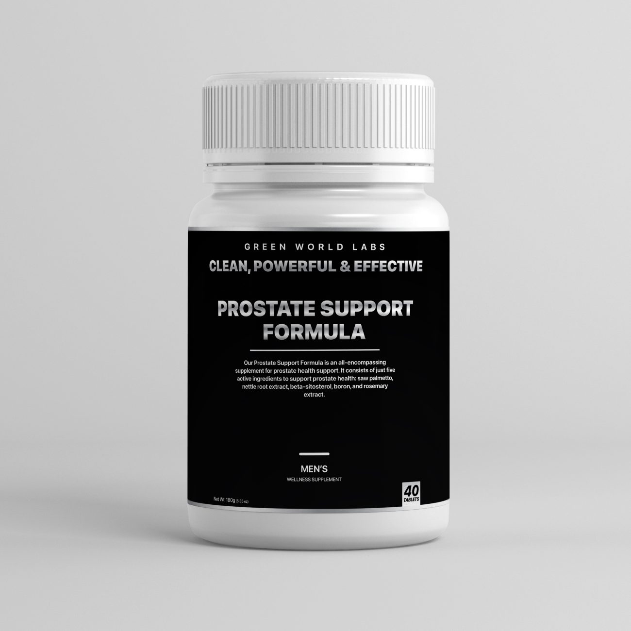 Prostate Support Formula - Green World Labs - Clean Powerful Effective